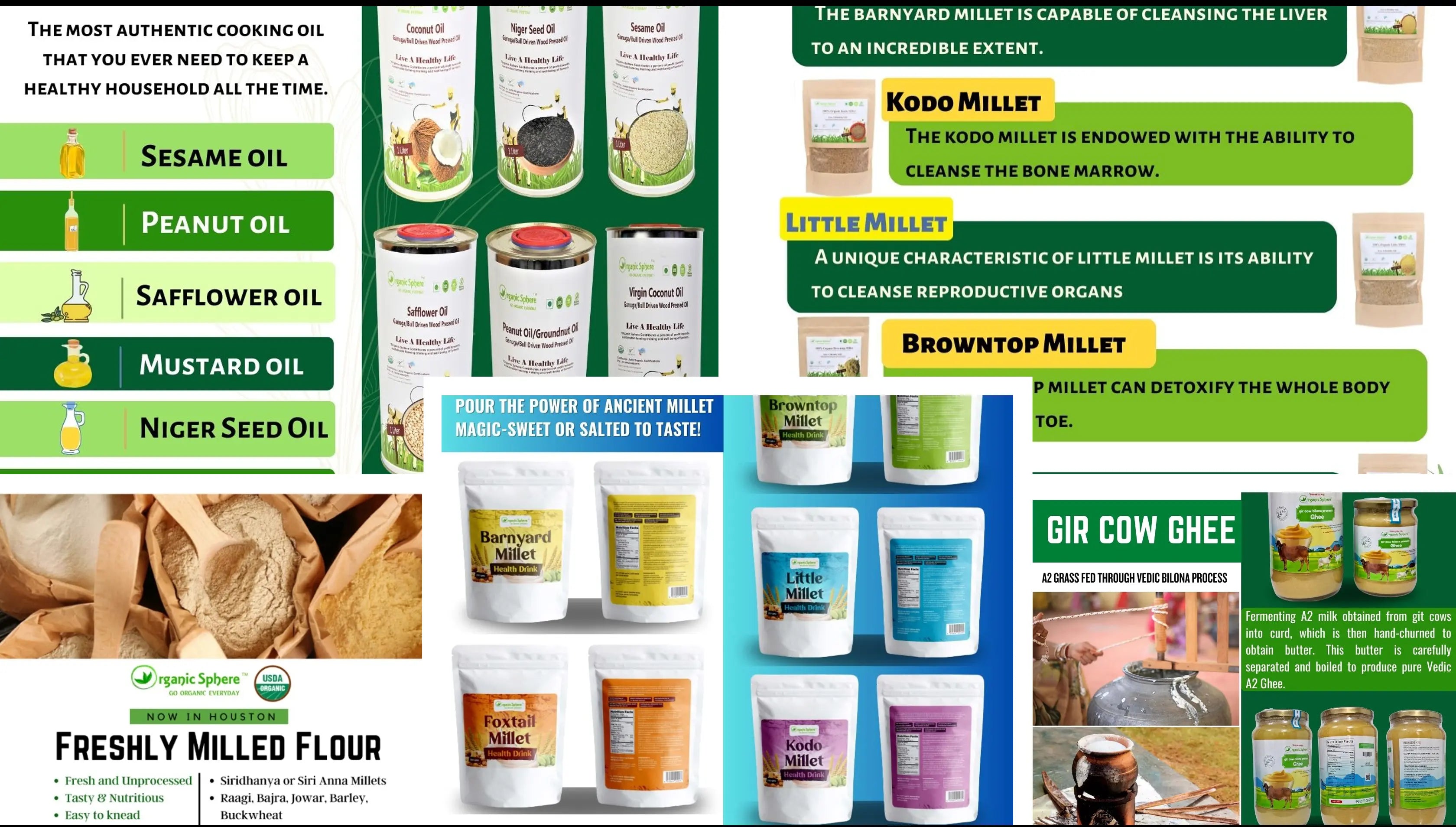 Experience Nature with Our Millets and Ganuga Oils - Organic Sphere
