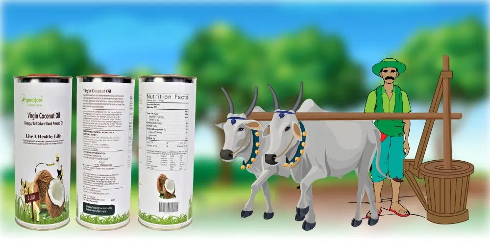 Organic Sphere's Bull-Driven Virgin Coconut Oil: Nutrient-Rich, Organi
