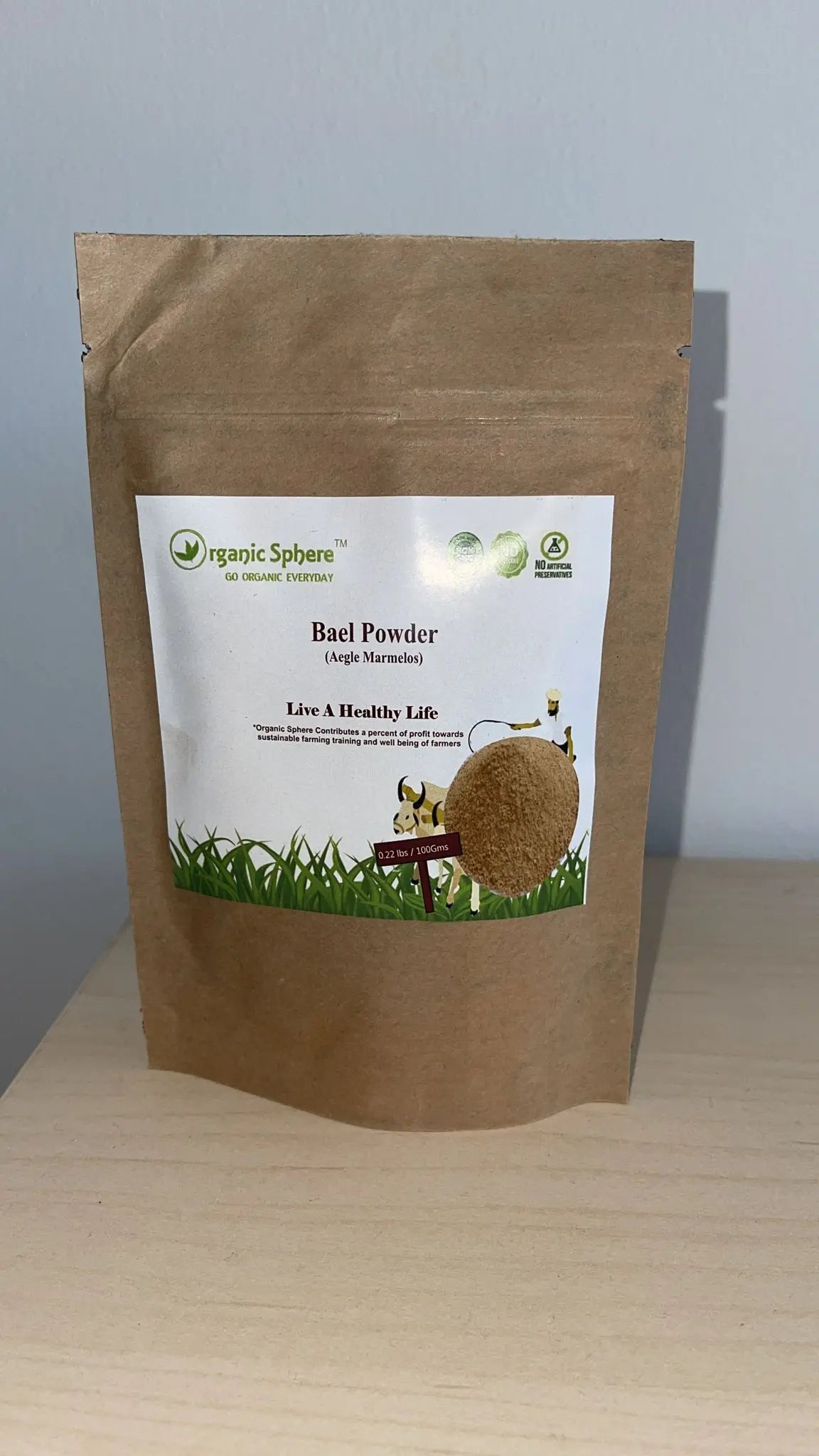100% Natural Bael Leaves Powder - Aegle marmelos - Organic Sphere
